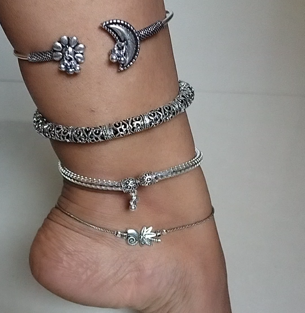 Anklet online Leg Payal Ladies Ankle Brac Jewelry Women Antique Hasli ...